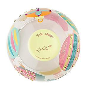 Enesco Designs by Lolita Holiday Eye Candy Hand-Painted Artisan Stemless Wine Glass, 20 Ounce, Multicolor