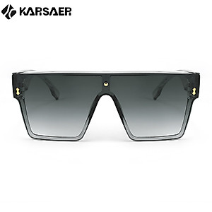 Karsaer Chic Oversized Square Women Men One Piece Sunglasses Fashion Flat Top Large Unisex Sunglasses Women Men K7110
