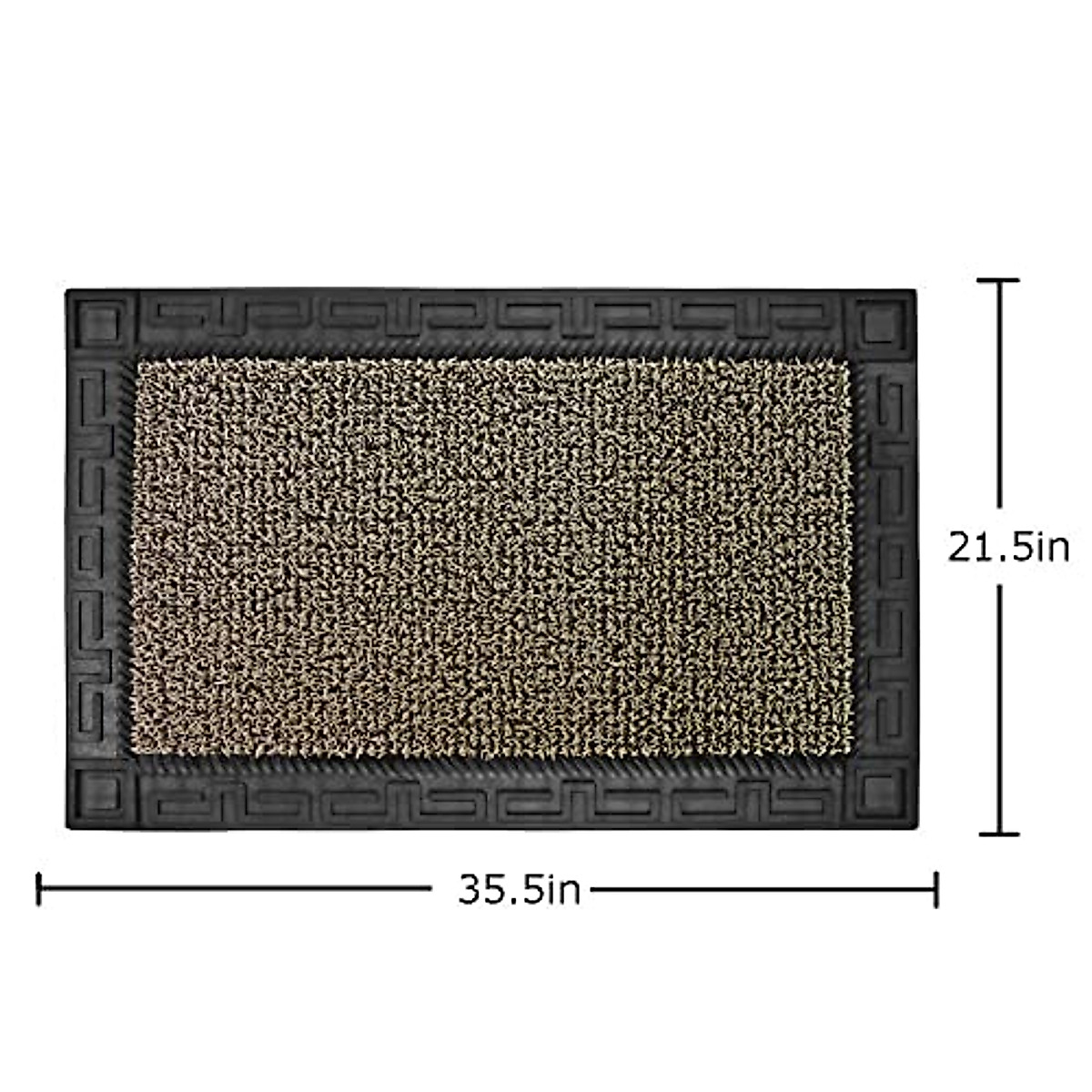 CLEAN MACHINE 10376918 Astroturf Dirt Trapper Doormat, 22.25" x 35.25", Omega Earth Taupe