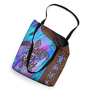 Salty Lil' Sea Turtle Beach Zipper-Leather-Bag Turtle Lover Tote Bag