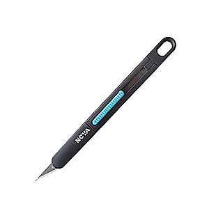 Nova Precision Craft & Hobby Knife, Premium Safety Cutter for Trimming, Vinyl Weeding and Art, Innovative Flat Design for a Better Use, Retractable #11 Fine Point Blade, Super Slim and Safe