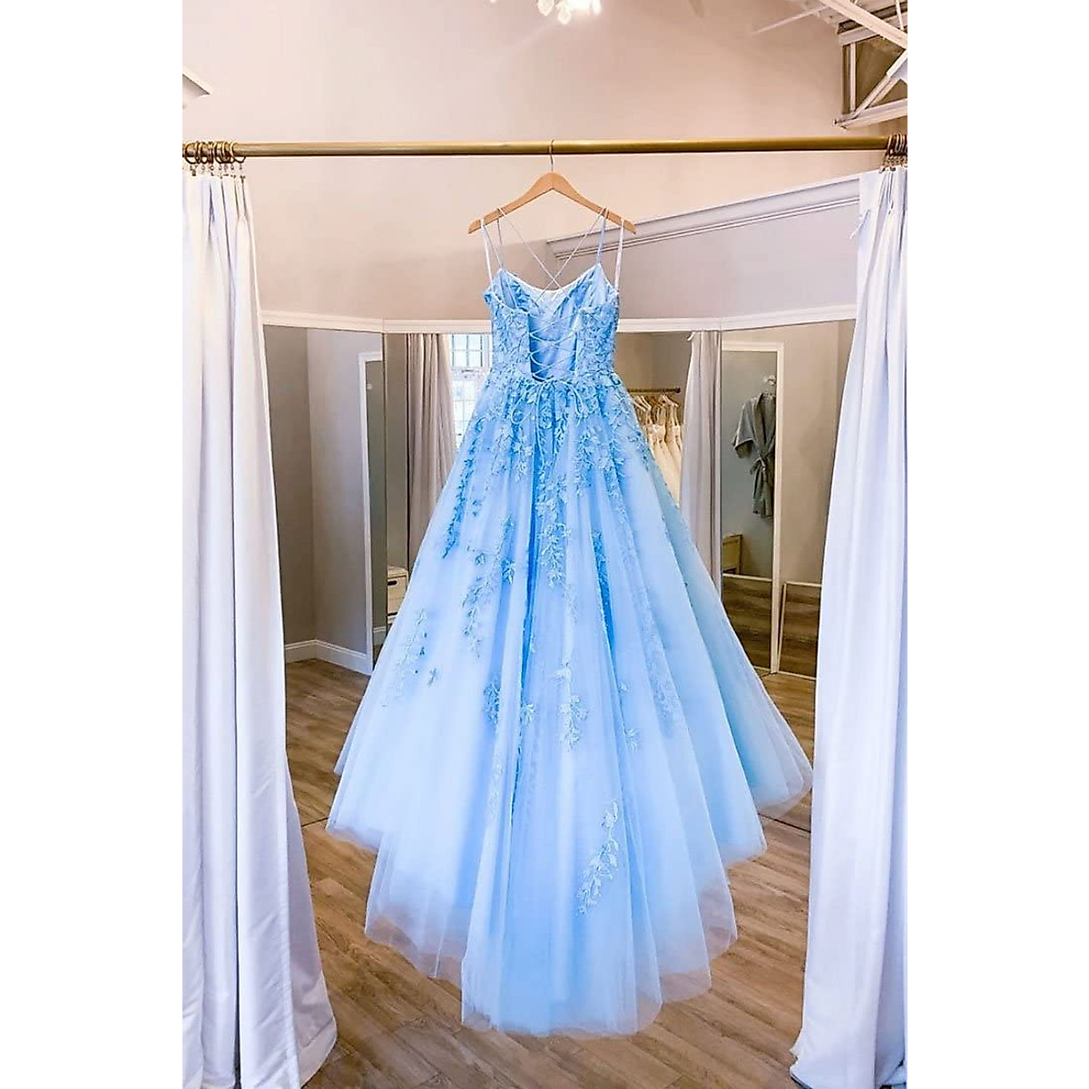 Baby Blue Prom Dress,Baby Blue Baby Blue Prom Dresses,Baby Blue Ball Gown Summer Wedding Dress Custom