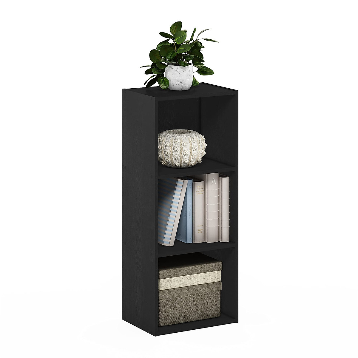 Furinno Luder Bookcase / Book / Storage , 3-Tier, Blackwood