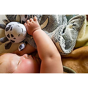 Believe BigDreams Giraffe Lovey Blanket - Grey Baby Security Blankets for Girls - Polyester Baby Boy Security Blanket Lovies for Babies Glows in The Dark Stuffed Blanket Animal