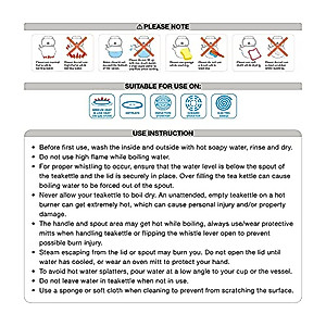 Whistling Tea Kettle for Stove Top Enamel on Steel Teakettle, Supreme Housewares Cow Design Teapot Water Kettle Cute Kitchen Accessories Teteras (2.3 Quart, Cow)