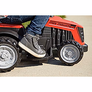 Huffy Kids Electric 12V Ride On Mini Mower Bubble Tractor, Red