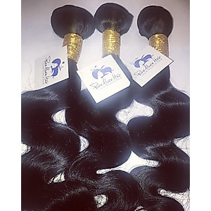 28" 30" 32" Brazilian Body Wave Hair Extensions. The most sought after hair type on the market. The hair is very soft, durable and thick, and easy to blend with African American and Caucasian hair types. 3 Bundles Included.