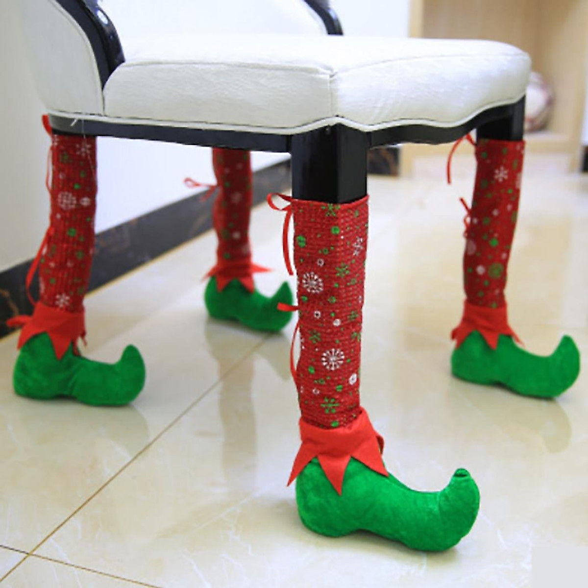 Christmas decorations,IEason Christmas Decorations Christmas Restaurant Bars Chairs Feet Sets Of Stools (Red)