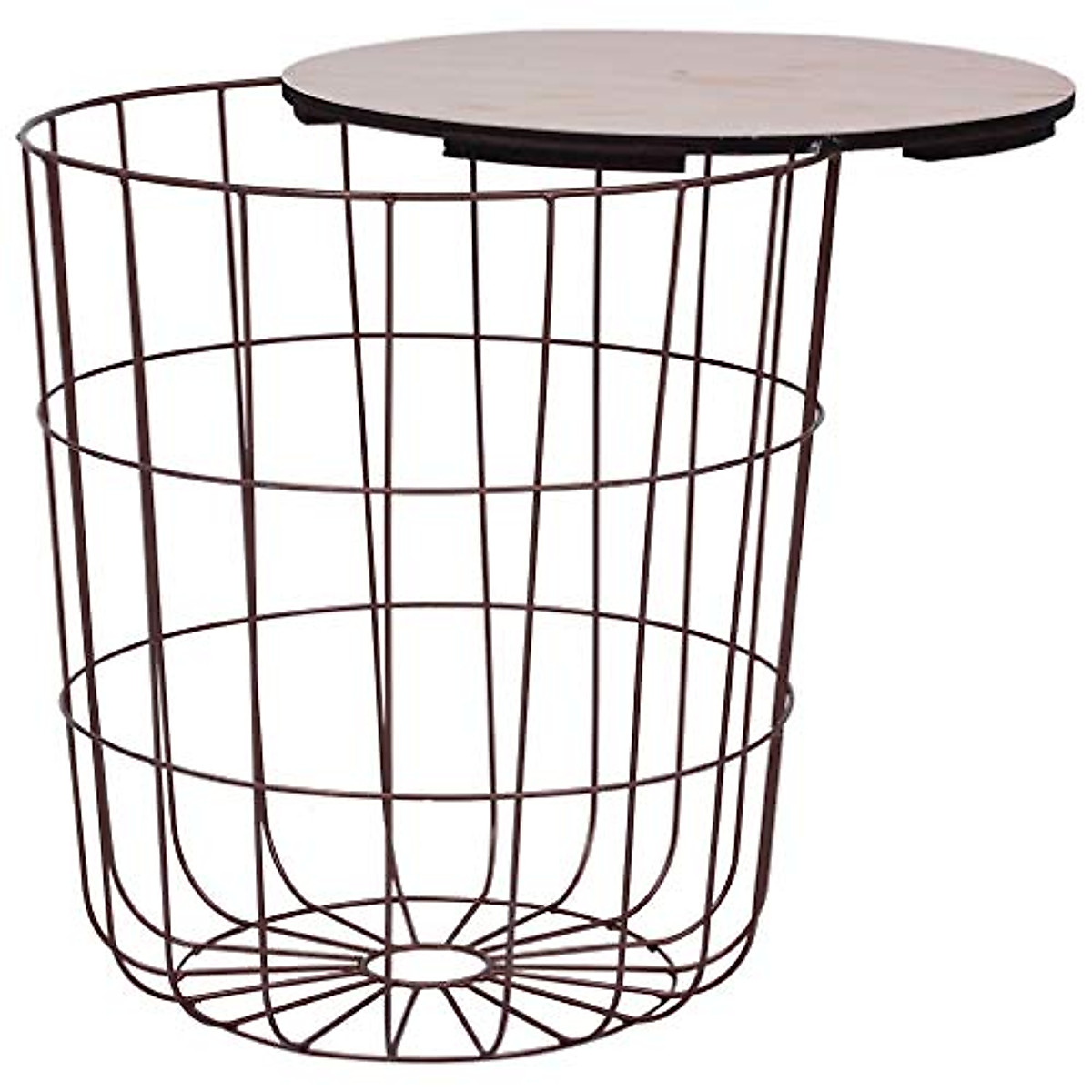 QJBSAVVA Coffee Table Copper Ø 15.6" MDF,Center Table Low Table Folding Table Entrance Table Suitable for Meeting Rooms, Reception Rooms, Offices