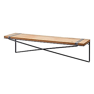 Glitzhome Rustic Floating Shelves Wall Mounted, Farmhouse Decoration Display for Room, Kitchen, Office, Natural, (GH11061)