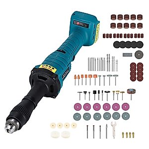 Cordless Die Grinder for Makita 18V Battery,1/4" Electric Compact Die Grinder-Cordless Rotary Tool Kit with 142 pcs Accessories for Grinding Carving Polishing