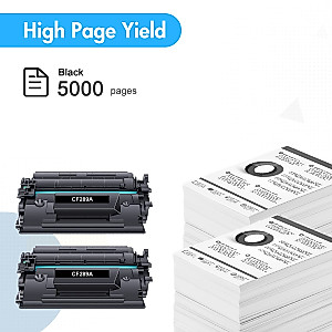 CF289A 89A Black Toner Cartridge 2-Pack Replacement for HP 89A CF289A 89X CF289X for HP Enterprise M507 M507n M507dn M507x MFP M528dn M528f M528c M528z M528 Series Printer Ink