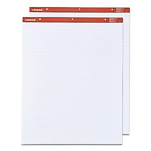 Universal UNV35601 27 in. x 34 in. Easel Pads/Flip Charts - White (2/Carton)