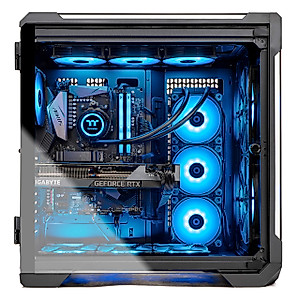Thermaltake View 380 Liquid-Cooled PC (AMD Ryzen 7 5800X, RTX 3080, 16GB RGB 3600Mhz DDR4 ToughRAM RGB Memory, 1TB Gen4 NVMe M.2, WiFi, Win 10 Home) Gaming Desktop Computer V51B-X570-38V-LCS