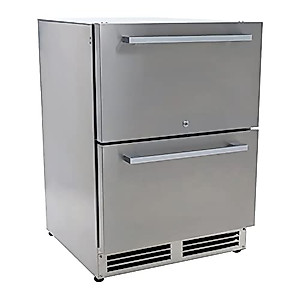 Avanti ELITE Series 2-Drawer Undercounter Refrigerator, 5.2 cu. ft., Home or Commercial Use | Slide Out Drawers, Built-In or Freestanding, 304 Stainless Steel for Outdoor Use