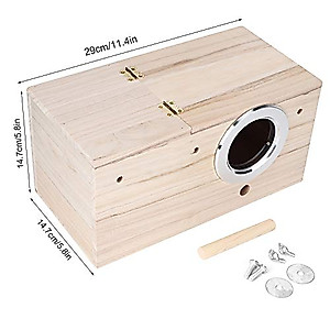 Durable Wooden Birds Nest Natural Bird House Cockatiels Bird Breeding Box for Dove Sparrow Small Animal