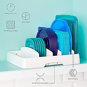 YouCopia StoraLid Food Container Lid Organizer, Large, Granite