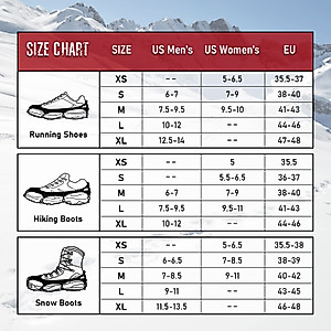 Pecube Ice Cleats for Shoes and Boots Men Women Trail Running 20 Stainless Steel Spikes Anti-Slip Footwear Traction Cleats Snow Grips Crampons for Hiking Ice Fishing Walking on Snow