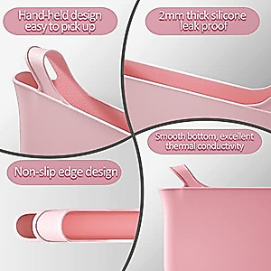 Silicone Slow Cooker Liners Fits for 6-8 Quarts Crockpot,Reusable Silicone Cooking Bags Liners,Dishwasher Safe/Easy Clean/Leakproof/Slow Cooker Accessories for Oval Or Round Cooker (pink+yellow,7-8QT)