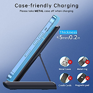 Wireless Charger, 3 in 1 Fast Wireless Charging Station Dock Compatible with iPhone 13/12/11/Pro/XS/XR/X/SE/8/8 Plus, 18W Wireless Charger Stand Compatible with Apple Watch Series 6/5/4/3/2/AirPods