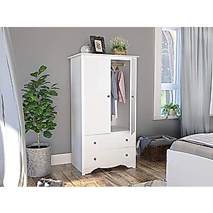 Prepac Monterey, 2-Door Armoire, White