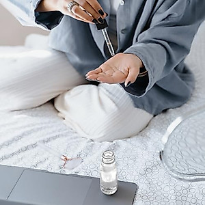 Bumobum Dropper Bottle 1 oz, Clear Glass Eye Dropper Bottles for Essential Oils with Labels and Funnel, 3 pack Tincture Bottle 30 ml with Measured Dropper