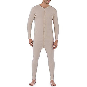 Fruit of the Loom Men's Premium Thermal Union Suit, Oatmeal, X-Large