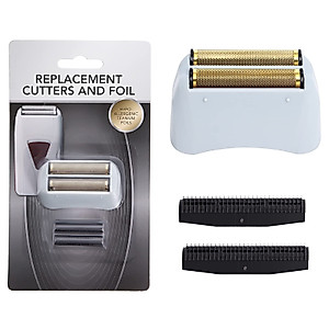 2 Pack Pro Shaver Replacement Foil and Cutters Compatible with Andis 17150(TS-1)/17155/17200 Shaver for ProFoil & Lithium Shaver, Golden