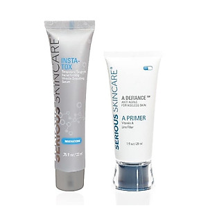 Serious Skincare INSTA-TOX Instant Wrinkle Smoothing Facial Serum .75 oz & A Primer Line Filler Makeup Primer 1 oz. - Improves Appearance of Fine Lines, Wrinkles and Enlarged Pores