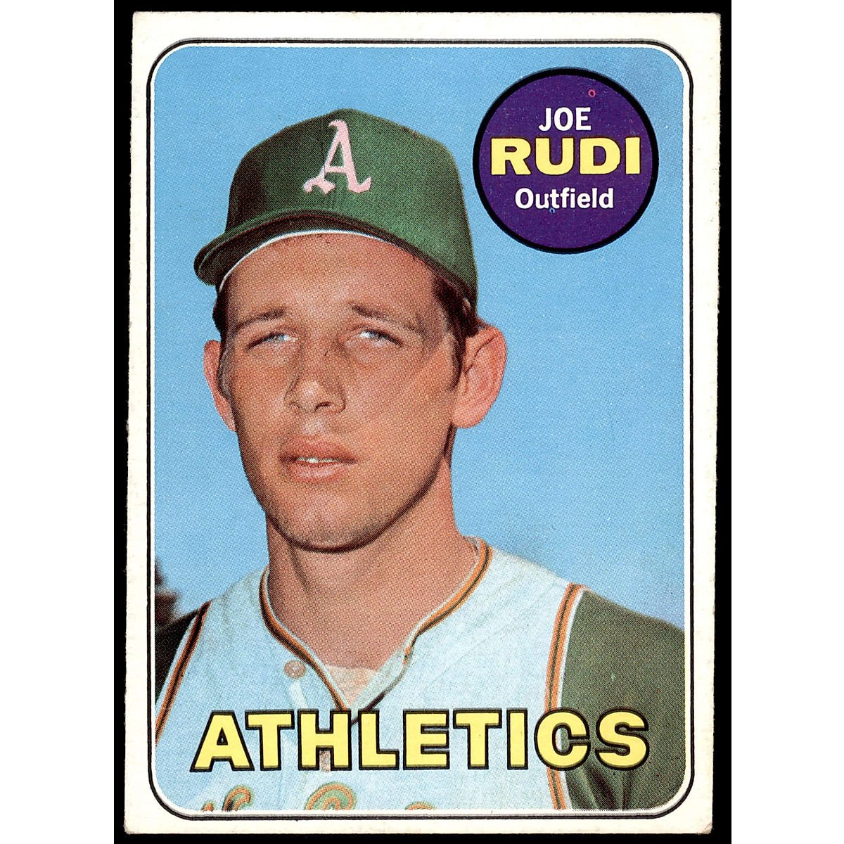 1969 Topps # 587 Joe Rudi Oakland Athletics (Baseball Card) VG Athletics