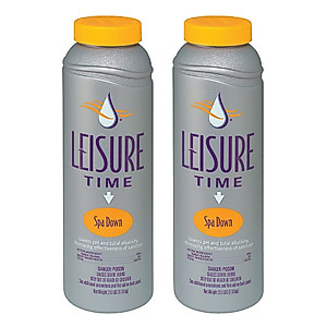 LEISURE TIME 22338-02 Spa Down for Spas and Hot Tubs, 2.5-Pounds, 2-Pack & LEISURE TIME 22339A Spa Up Balancer for Hot Tubs, 2 lbs