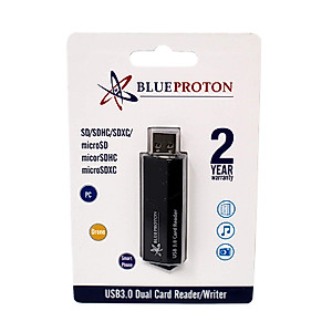 BlueProton USB 3.0 MicroSDXC Card Reader with SanDisk 256GB MicroSDXC UHS-I Card for Nintendo Switch Bundle