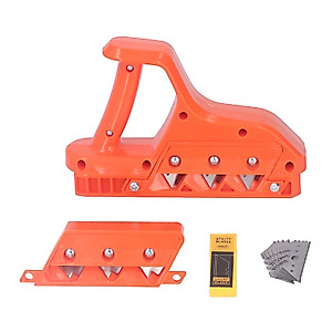 Fockety Drywall Chamfer, 45° 60° Cutting Plasterboard Fast Cutter Hand Planer for Woodworking, Plasterboard Planing Tool with 10 Blades, for Trim Gypsum Board, Cork Board, Plastic