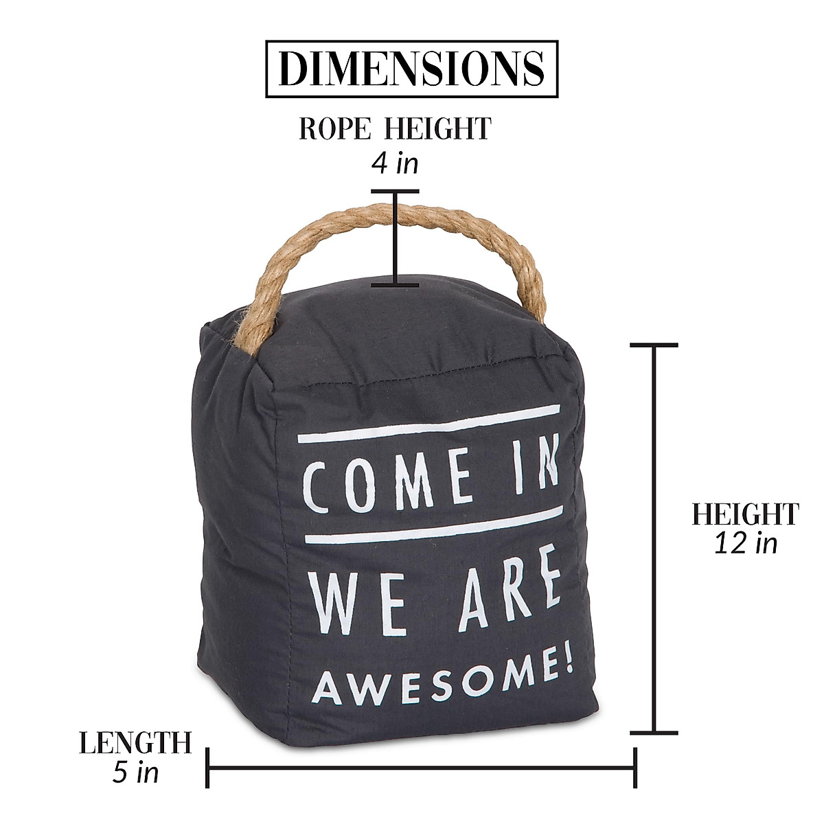 Pavilion Gift Company 72197 Come in Door Stopper, 5 x 6 , Black