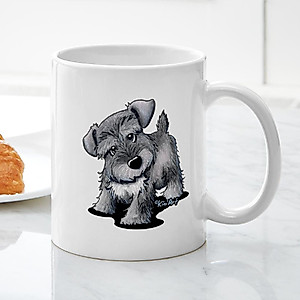 CafePress Kiniart Silver Schnauzer Mug Ceramic Coffee Mug, Tea Cup 11 oz