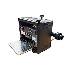 Cutech 40700H 12-1/2-Inch Spiral Cutterhead Benchtop Planer with 24 Tungsten Carbide Inserts, Single Speed Feed Rate, Snipe Minimizer, and Board Return Rollers