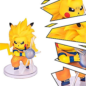 LESESOBE Goku Figure Statues Figurine DBZ Super Saiyan ssj3 Collection Birthday Gifts PVC 4 Inch