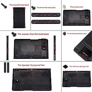 eXtremeRate Soft Touch Grip Back Plate for Nintendo Switch Console, NS Joycon Housing Shell (D-Pad Version) with Full Set Buttons, DIY Replacement Shell for Nintendo Switch - White