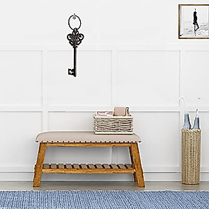 BRASSTAR Cast Iron Keys on Ring European Retro Rustic Key Home Shop Wall Decor Party Photography Prop TQGJPT182