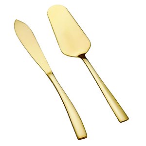 AW BRIDAL Gold Wedding Cake Knife and Server Set, Cake Cutting Set Pie Pastry Servers for Parties Events Bridal Shower Anniversary Engagement Gifts