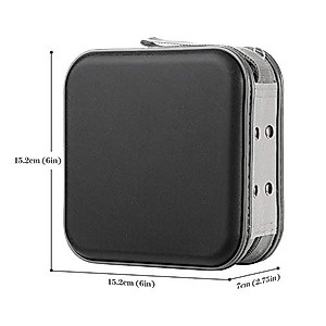 alavisxf xx CD Case, 48 Capacity Hard Plastic DVD Case Portable Zipper CD Case Holder Large Storage Disc Wallet Bag for Car Home Travel (Black, 48 Capacity)