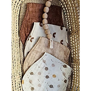 Leyl&Ari Muslin Burp Cloths | Organic Cotton Burping Cloths for Babies | Gender Neutral Burping Rags | Newborn Essentials