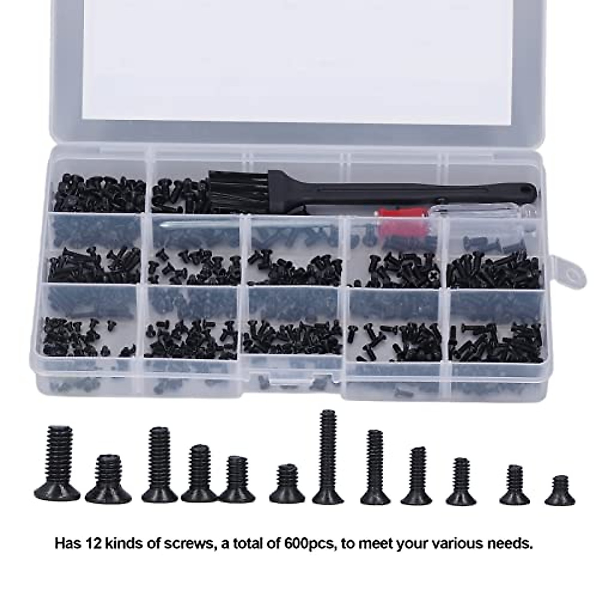 Electronics Repair Screws, 600 Different Sizes of Standard Computer Screws for Electronics