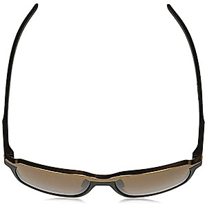 Oakley Men's OO4143 Parlay Rectangular Sunglasses, Matte Rootbeer/Prizm Tungsten Polarized, 58 mm