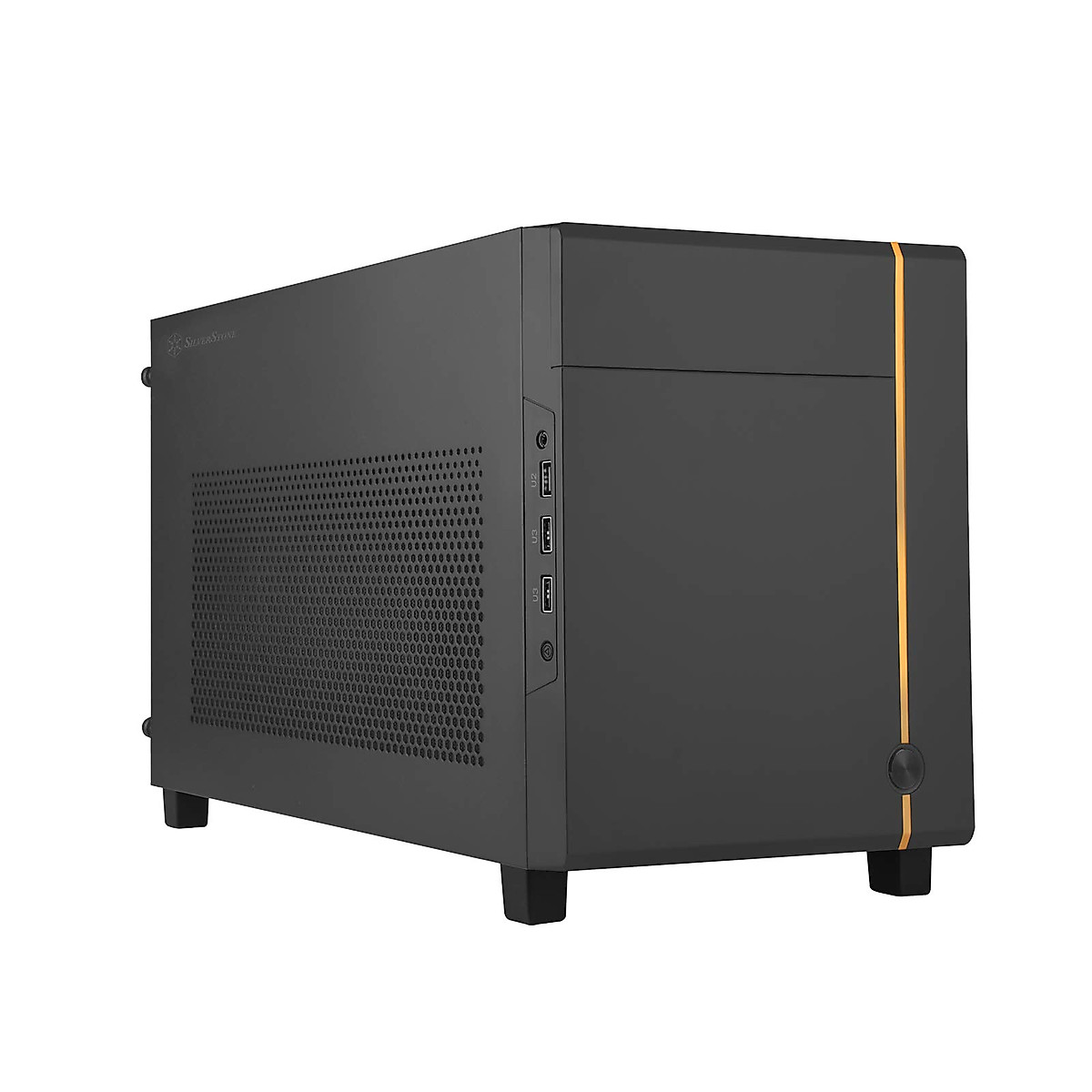 SilverStone Technology SUGO 14, SG14, Black, Mini-ITX Cube Chassis, Supports 3 Slot Full Length GPUs/ATX PSU / 240mm AIO, 4 Removable Panels, SST-SG14B