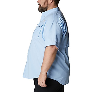 Columbia Men's Bahama II UPF 30 Short Sleeve PFG Fishing Shirt, Sail, Large