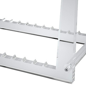 NIUBEE Clear Vinyl Record Stand Holder for Desktop Album Storage, Acrylic Vinyl Record Shlef Display 50 LPs