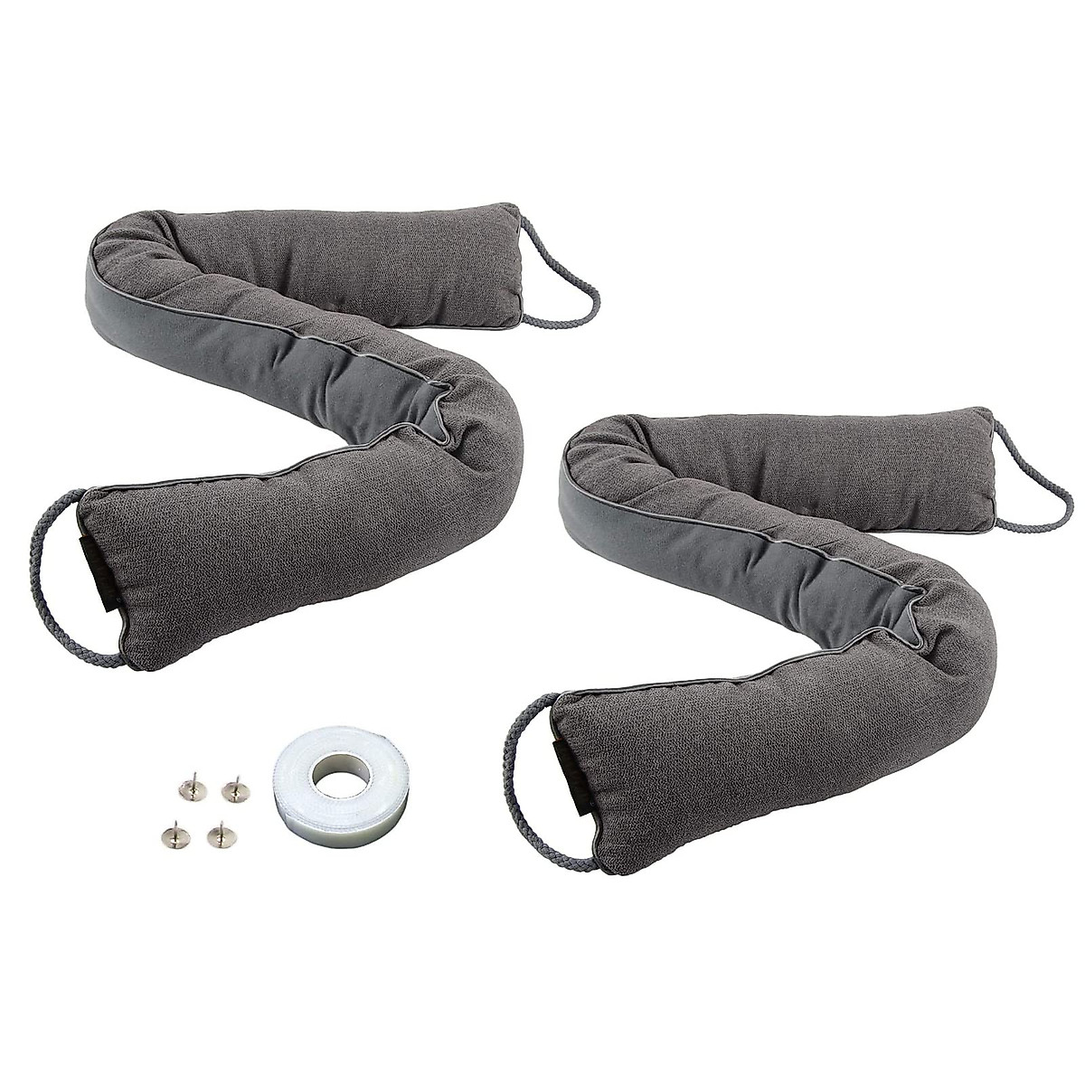 2 PCS Door Draft Stopper 36 Inch Heavy Duty Under Door Draft Blocker,Door Snake, Bottom Section Seal, Noise and air, Energy efficient door guard-Grey