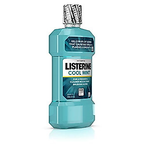 Listerine Cool Mint Antiseptic Mouthwash for Bad Breath, Plaque and Gingivitis, 250 ml