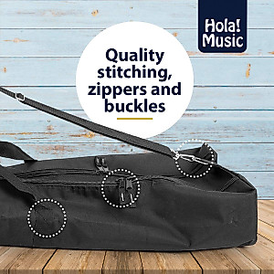 Microphone Stands Gig Bag by Hola! Music, Dual Compartment, 50 Inch Long with Shoulder Strap